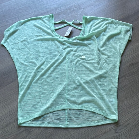 Tops | Nwt Express Mint Green Criss Cross Short Sleeve Shirt | Poshmark